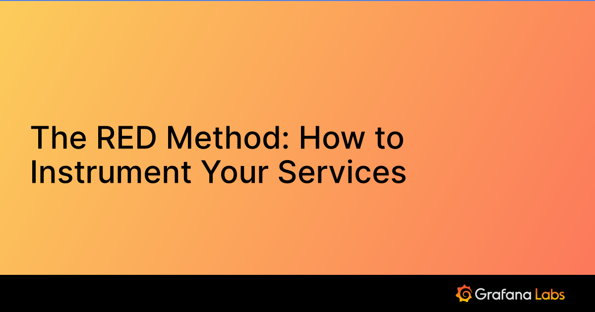 The RED Method: How to Instrument Your Services | Grafana Labs